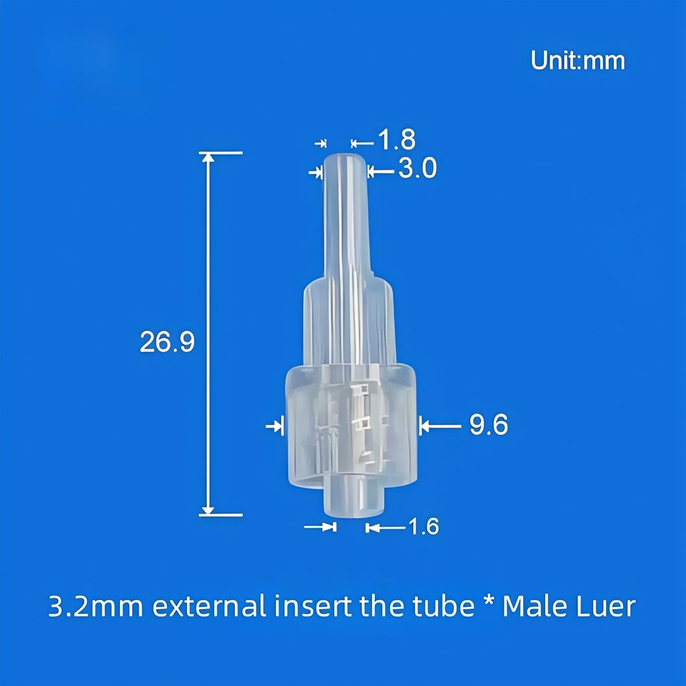Food-Grade PC Luer Lock Adapter Leak-Proof Medical Lab Connector ...