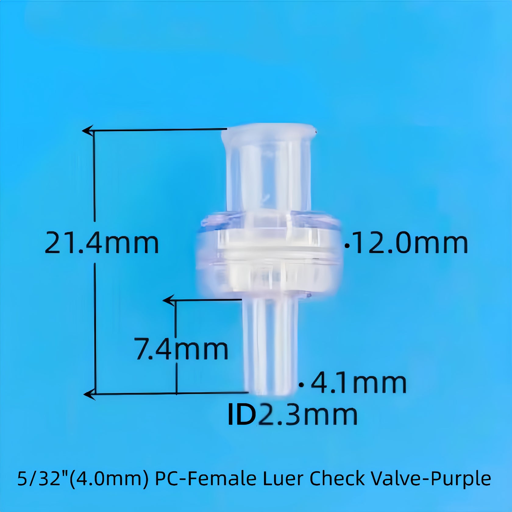 Straight Port One-Way Luer Check Valve, Medical PC, Leak-Proof ...