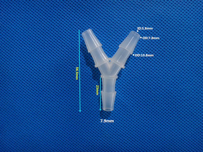 Plastic Y Barbed Fittings 1/16"-1/2" Food Grade 3-Way Connector ...